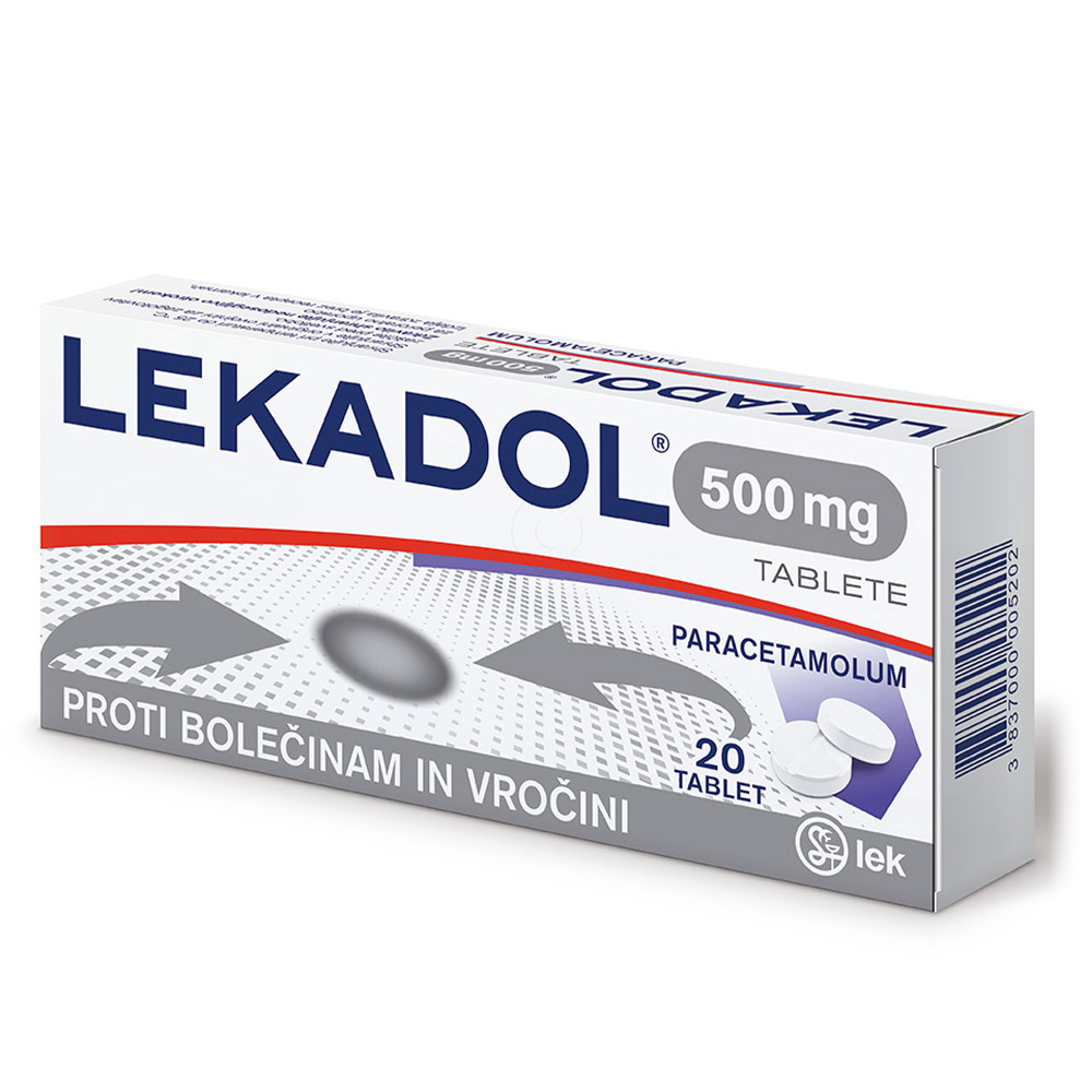 Lekadol 500 mg tablete, 20 tablet | Lekarnar.com