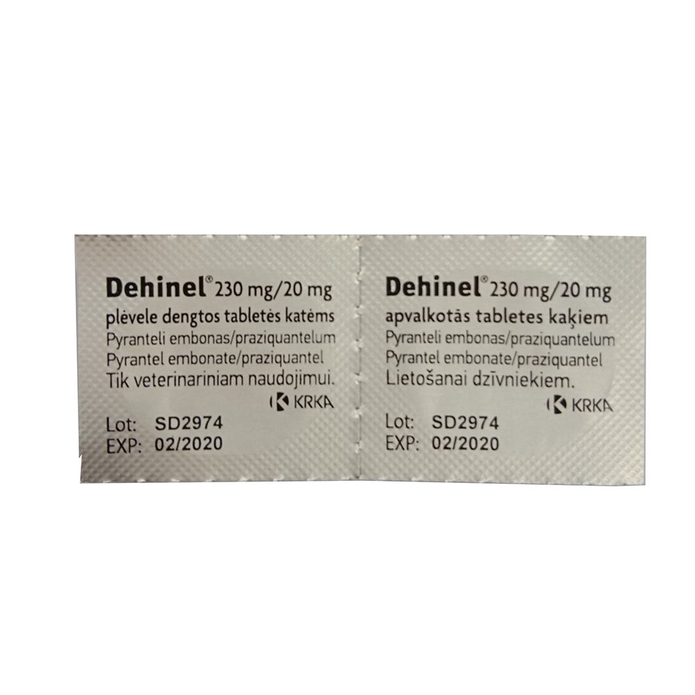 Dehinel tablete za mačke proti glistam in trakuljam (2 tableti ...