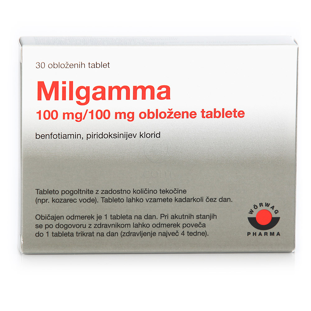 Milgamma 100 mg/100 mg, obložene tablete (30 obloženih tablet ...