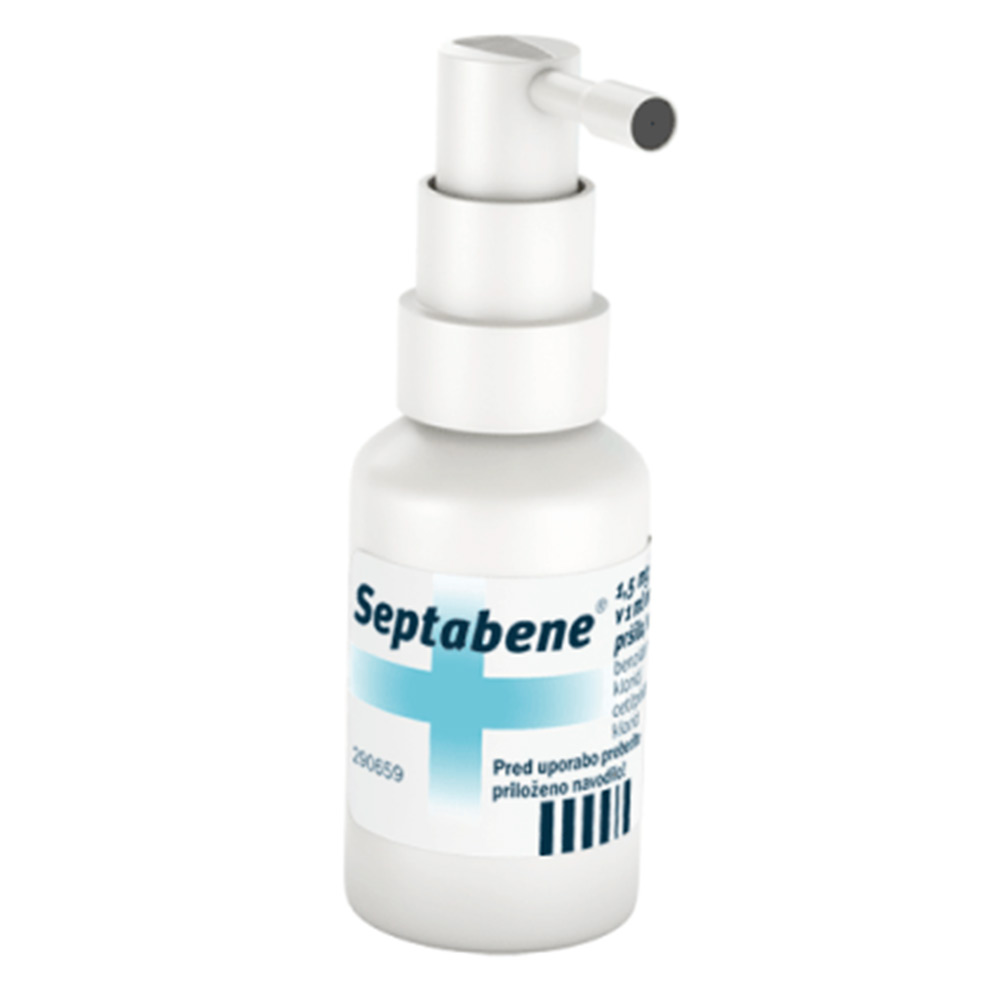 Septabene 1,5 mg/5 mg v 1 ml Krka, oralno pršilo - raztopina (30 ml ...