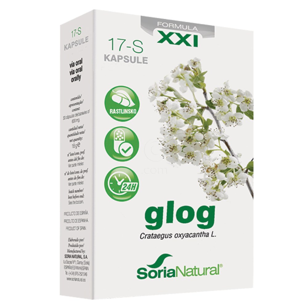 Soria Natural Glog, kapsule s podaljšanim sproščanjem (30 kapsul ...