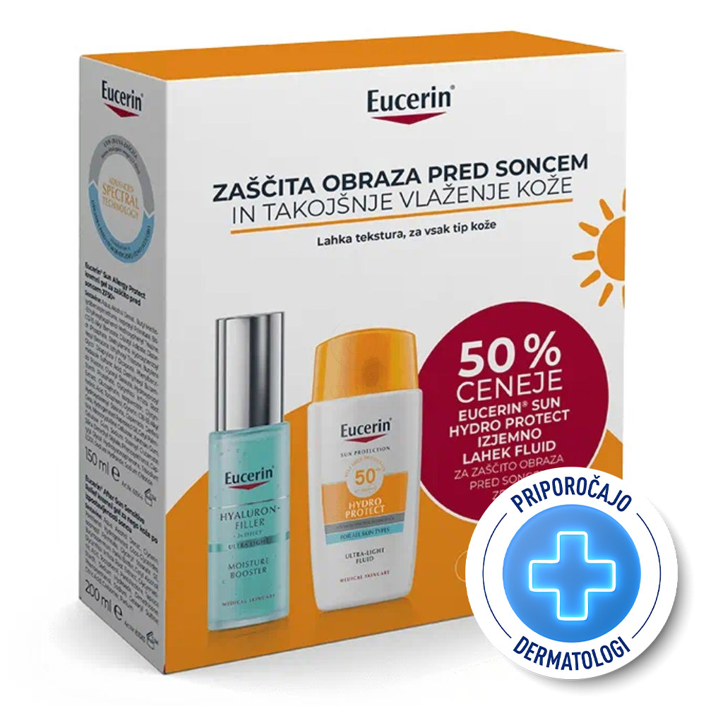 Eucerin Sun, paket za intenzivno hidracijo kože in zaščito pred soncem ...