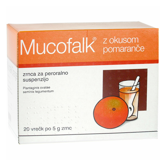Mucofalk, zrnca za peroralno suspenzijo (20 vrečic po 5g zrnc ...