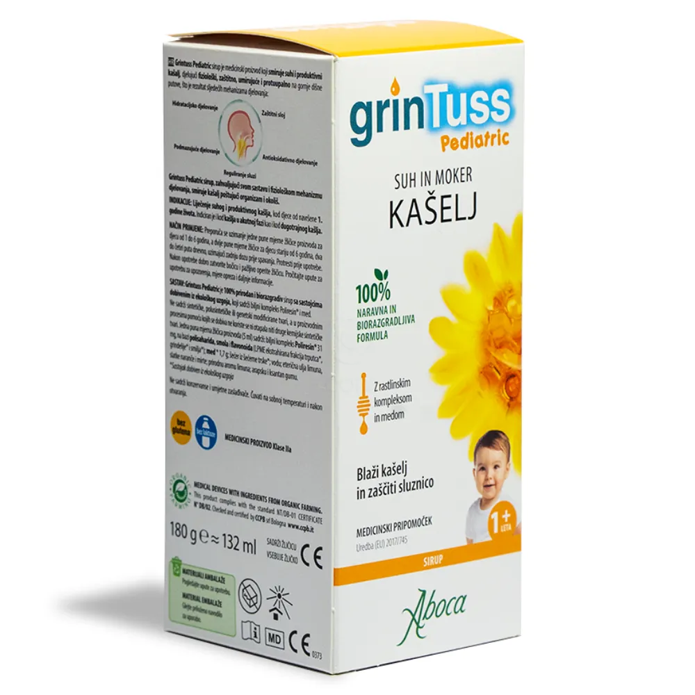 Grintuss Pediatric Aboca, sirup (180 g) | Lekarnar.com