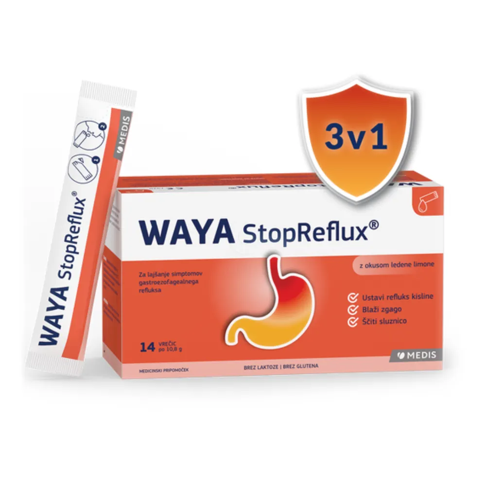 Waya StopReflux, tekoča peroralna suspenzija za lajšanje simptomov ...