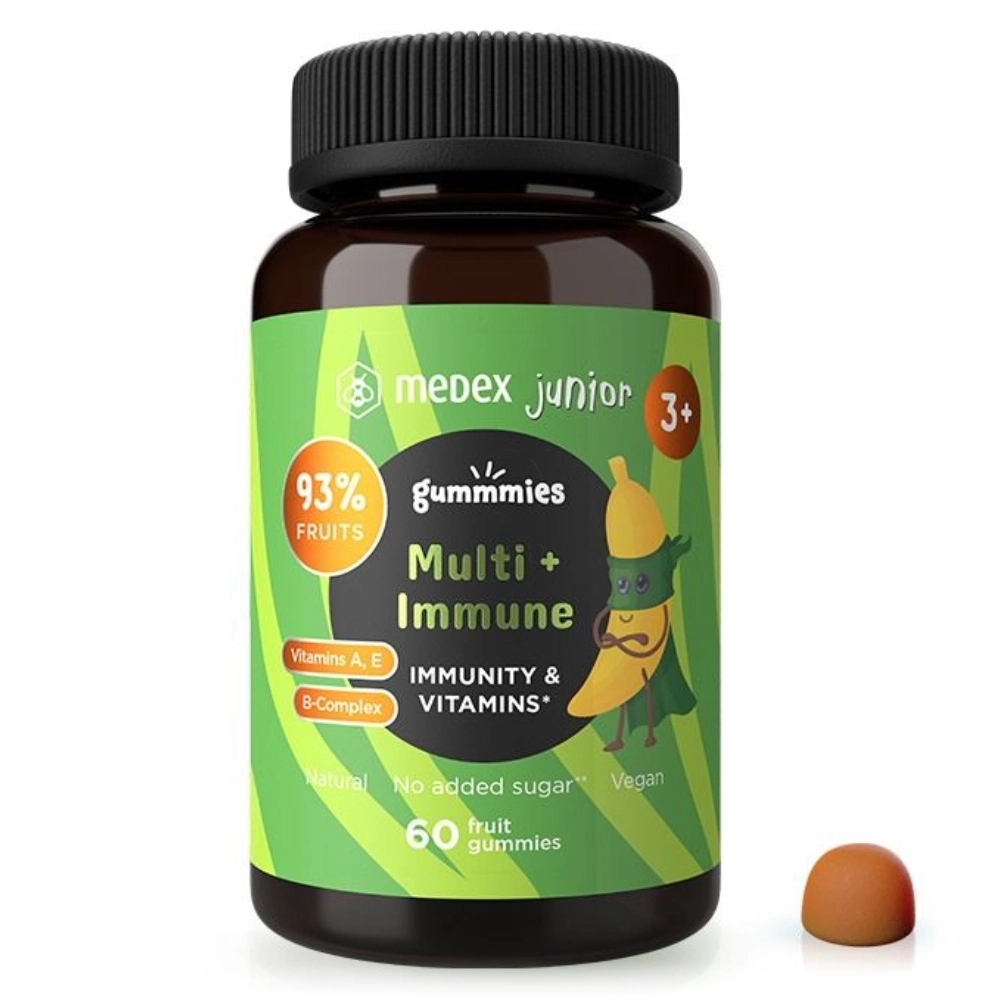 Medex, funkcionalni sadni bonboni Multi + Immune Junior (60 bonbonov ...